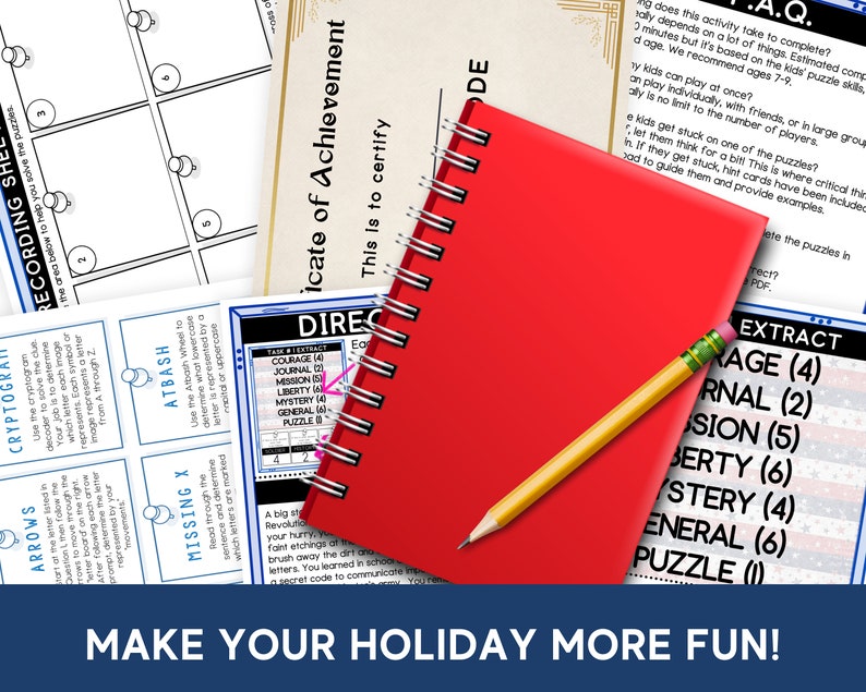 Escape Room Printable for Kids • Independence Day Escape Room Kit • 4th ...