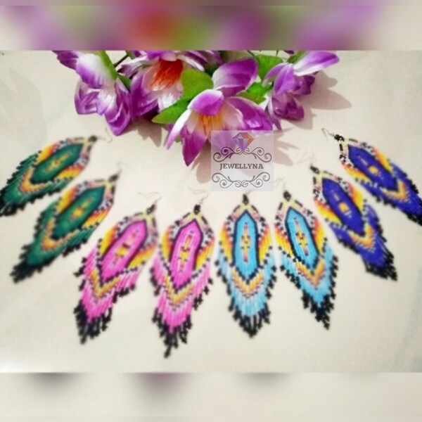 Native American Beaded Earrings - Etsy