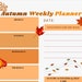 Autumn Weekly Planner Sheet, Fall Themed Planner, Daily to Do Sheet ...