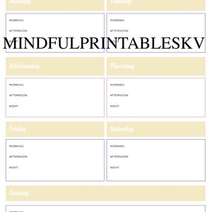 Dopamine Menu, Weekly Dopamine Activity List Schedule, Dopamine ...