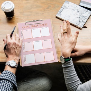 Goal Organizer Sheet, Plan Out Your Goals, Set Short and Long-term ...