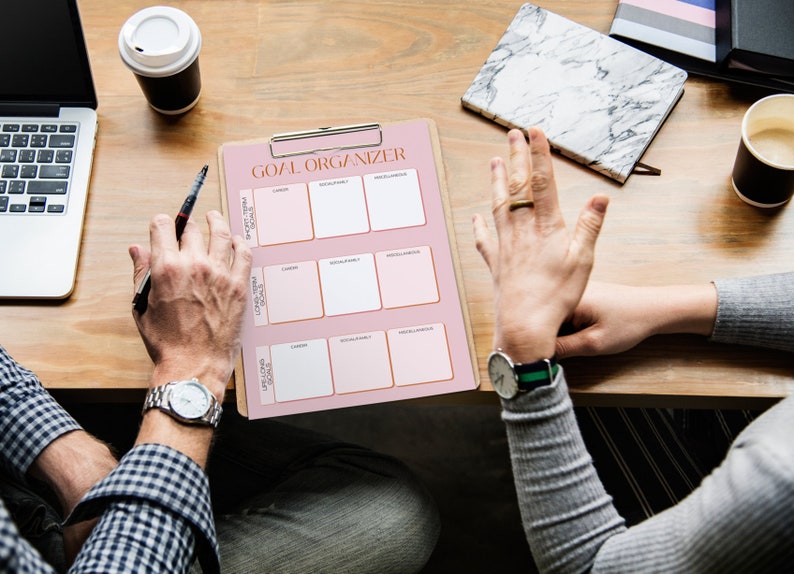 Goal Organizer Sheet, Plan Out Your Goals, Set Short and Long-term ...