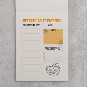 October Planner Worksheet, Spooky Season to Do List, Digital Download ...