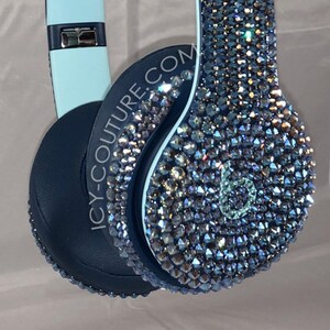 Black Diamond Shimmer Bling Beats Design W/swarovski Crystals - Etsy