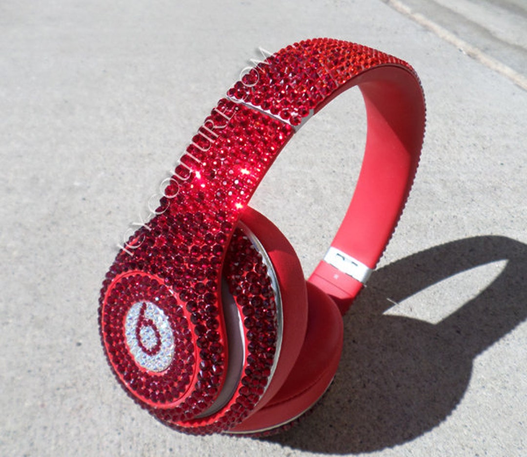 RED OMBRE Custom Bling Beats Design Swarovski Crystals - Etsy