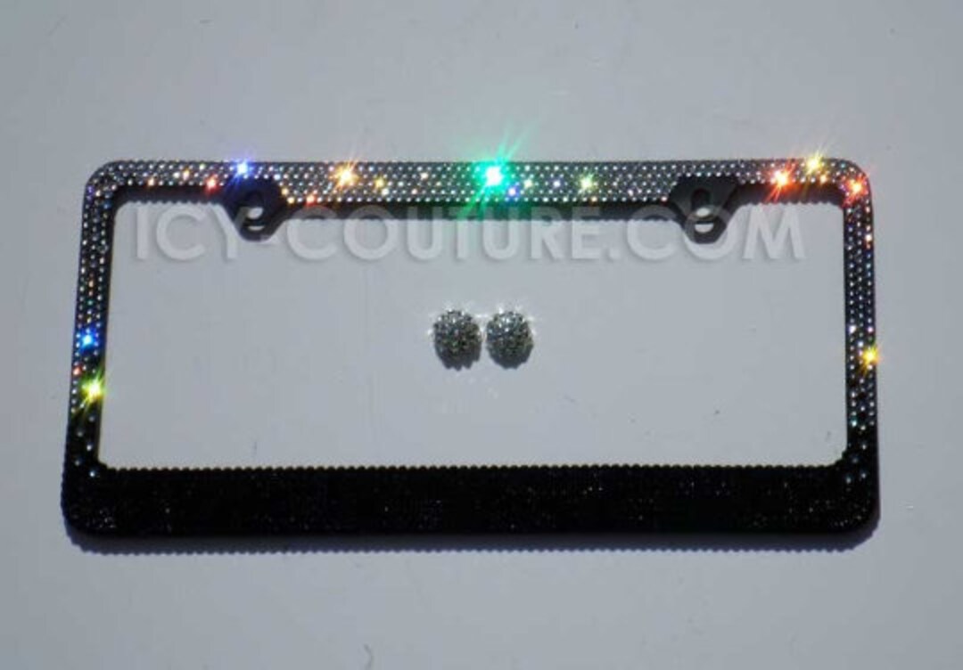 Black Diamond Ombre Swarovski Crystal Bling License Plate - Etsy