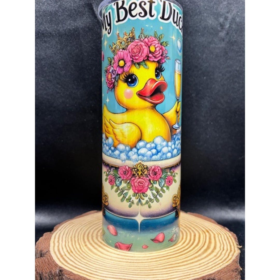 Duck Champagne Bath 20oz Tumbler | Playful Self-care - Etsy