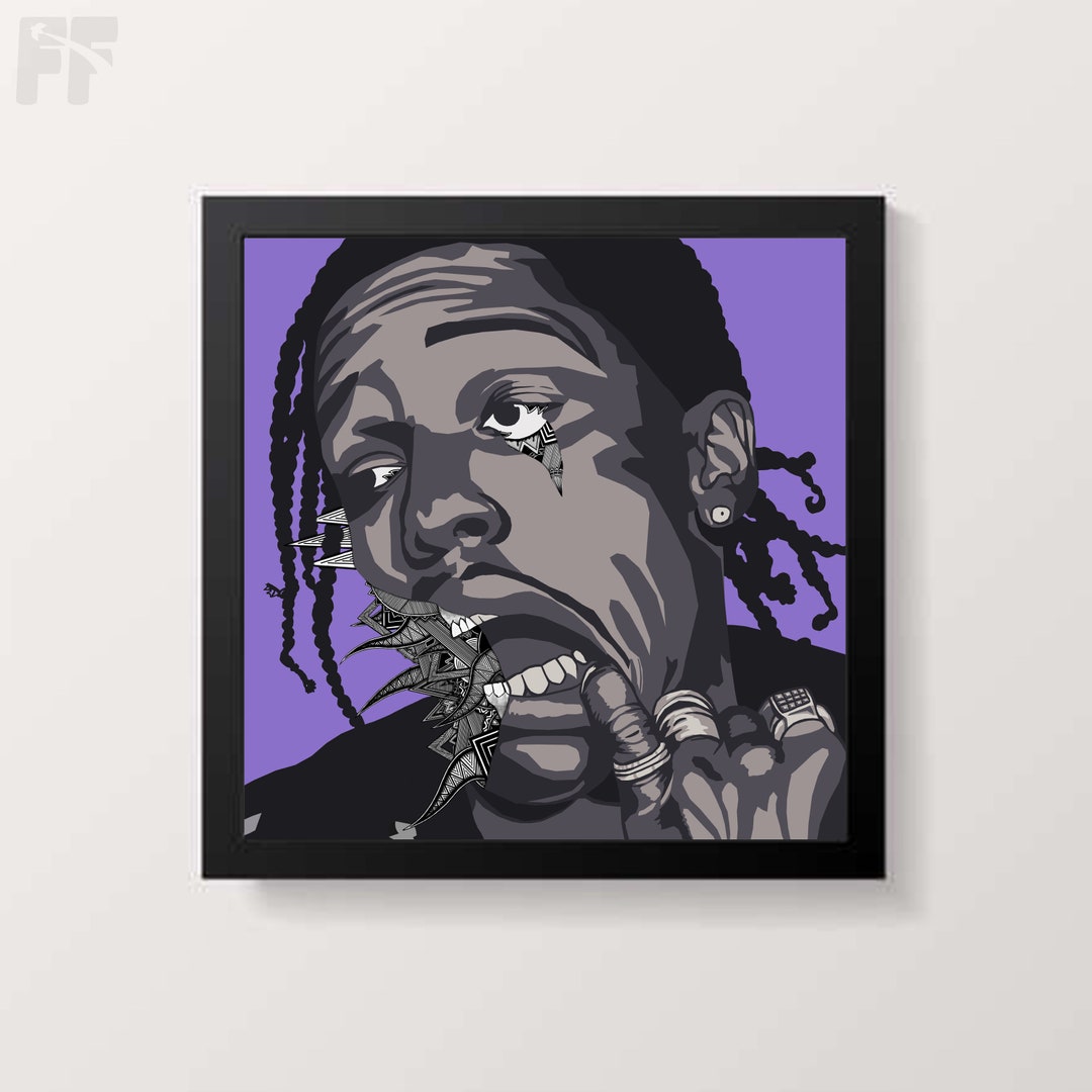 ASAP Rocky Rap Print | ASAP Rocky Art | Available in Multiple Sizes ...