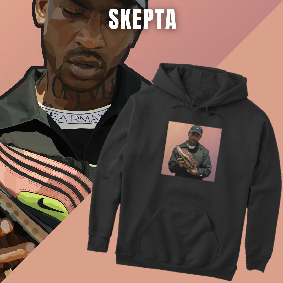 Skepta SK Air Hoodie, Custom Album Artwork, Rap Merch - Etsy UK