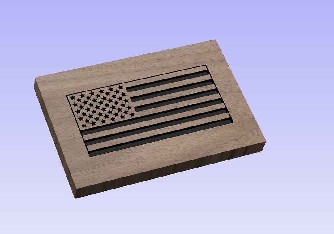 Flag Design, Optimized for Small Carves - CNC Design (vcarve, SVG, DXF ...