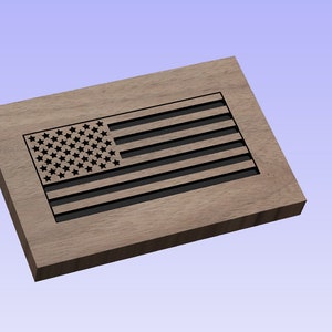 Flag Design, Optimized for Small Carves - CNC Design (vcarve, SVG, DXF ...