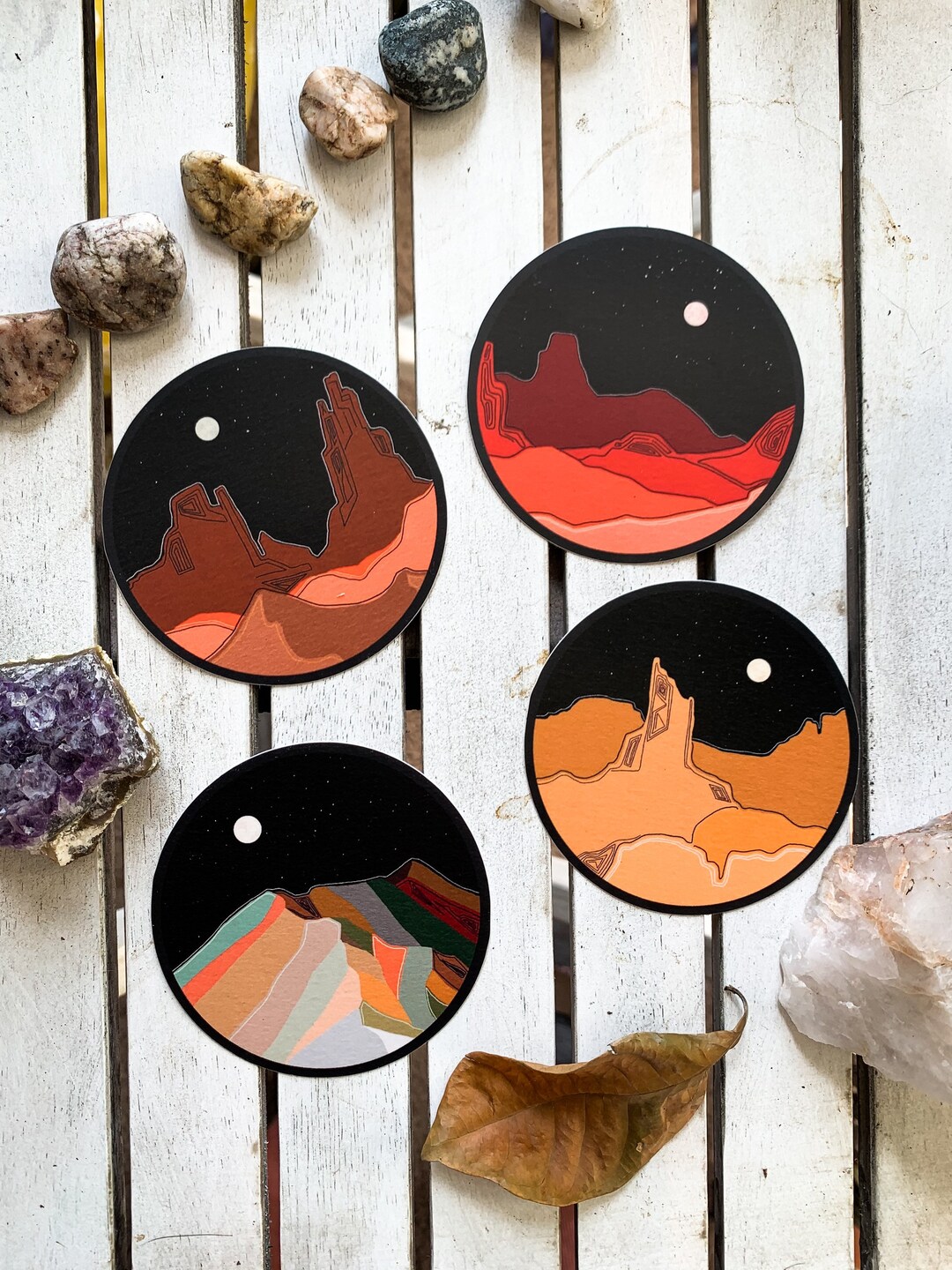 Nocturnal Earthy Tones Sticker Pack - Etsy