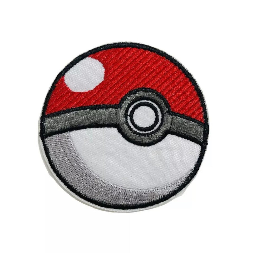 Pokeball Embroidered Iron on Patch - Etsy