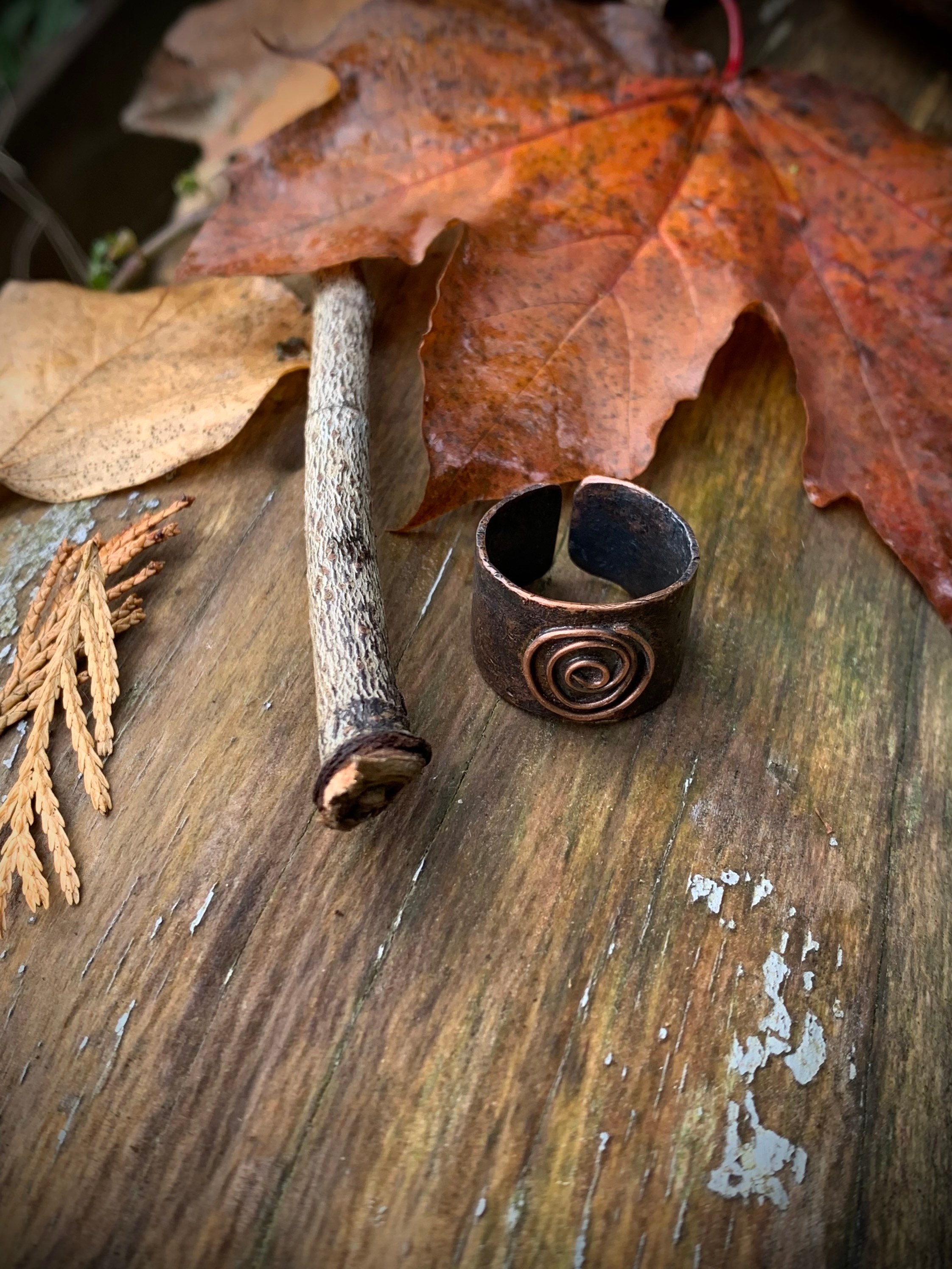 Celtic Copper Ring, Recycled Copper Jewelry, Ethnic Boho Jewelry ...
