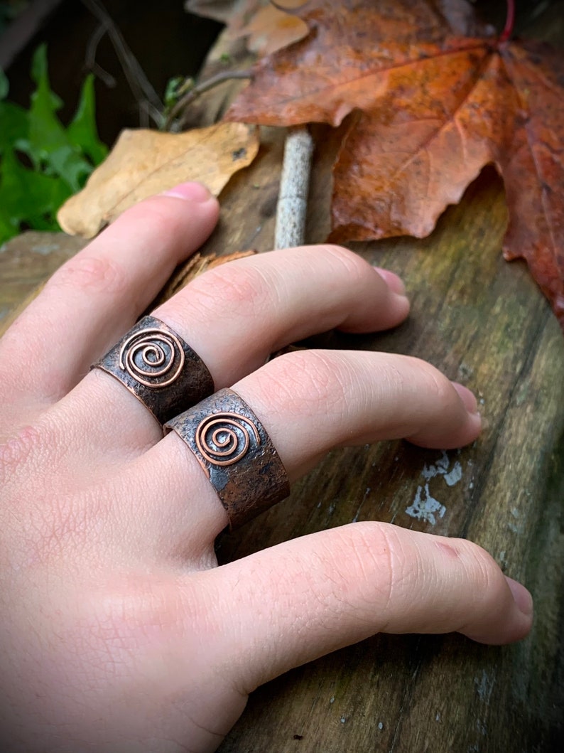 Celtic Copper Ring, Recycled Copper Jewelry, Ethnic Boho Jewelry ...
