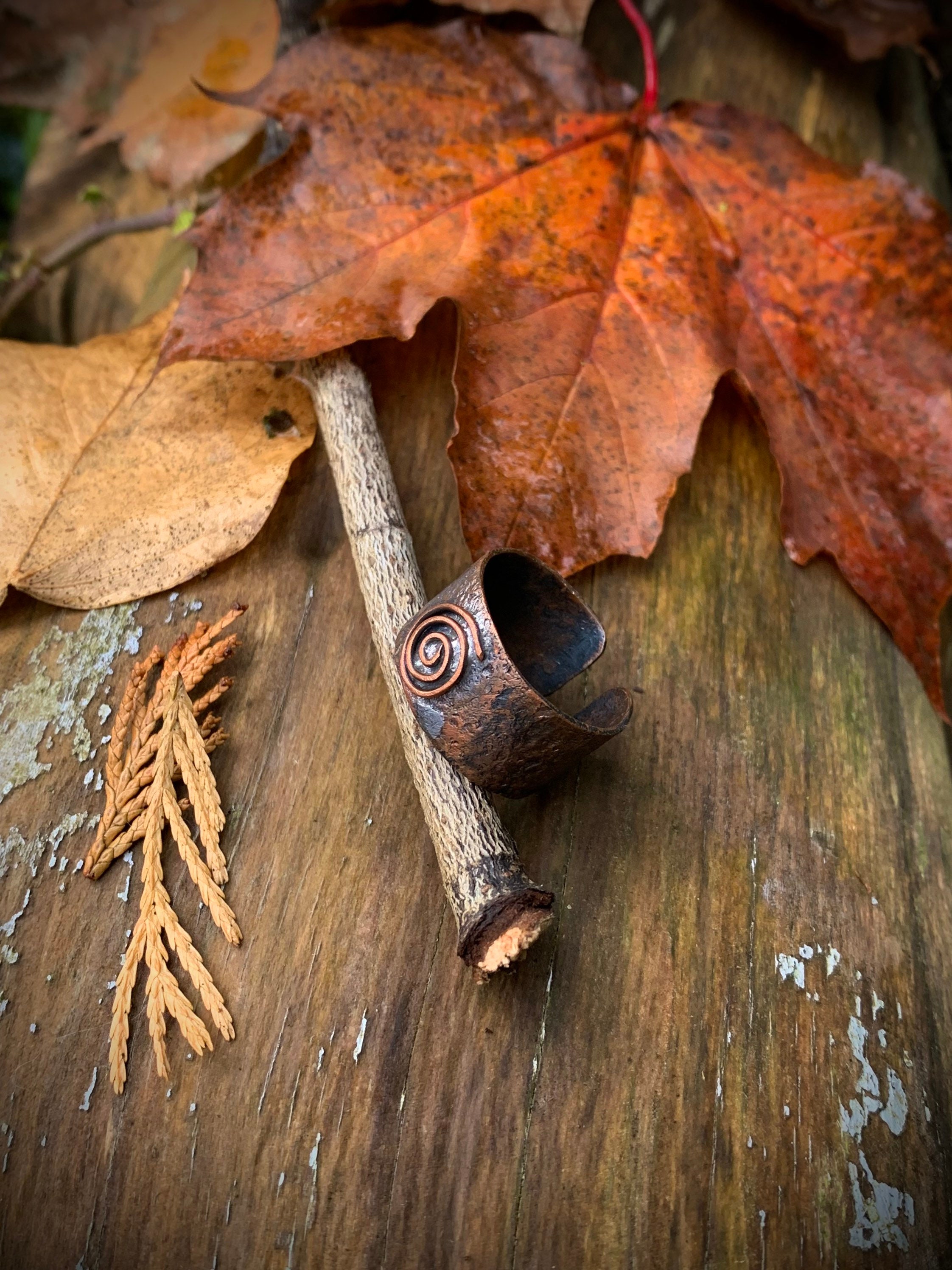 Celtic Copper Ring, Recycled Copper Jewelry, Ethnic Boho Jewelry ...