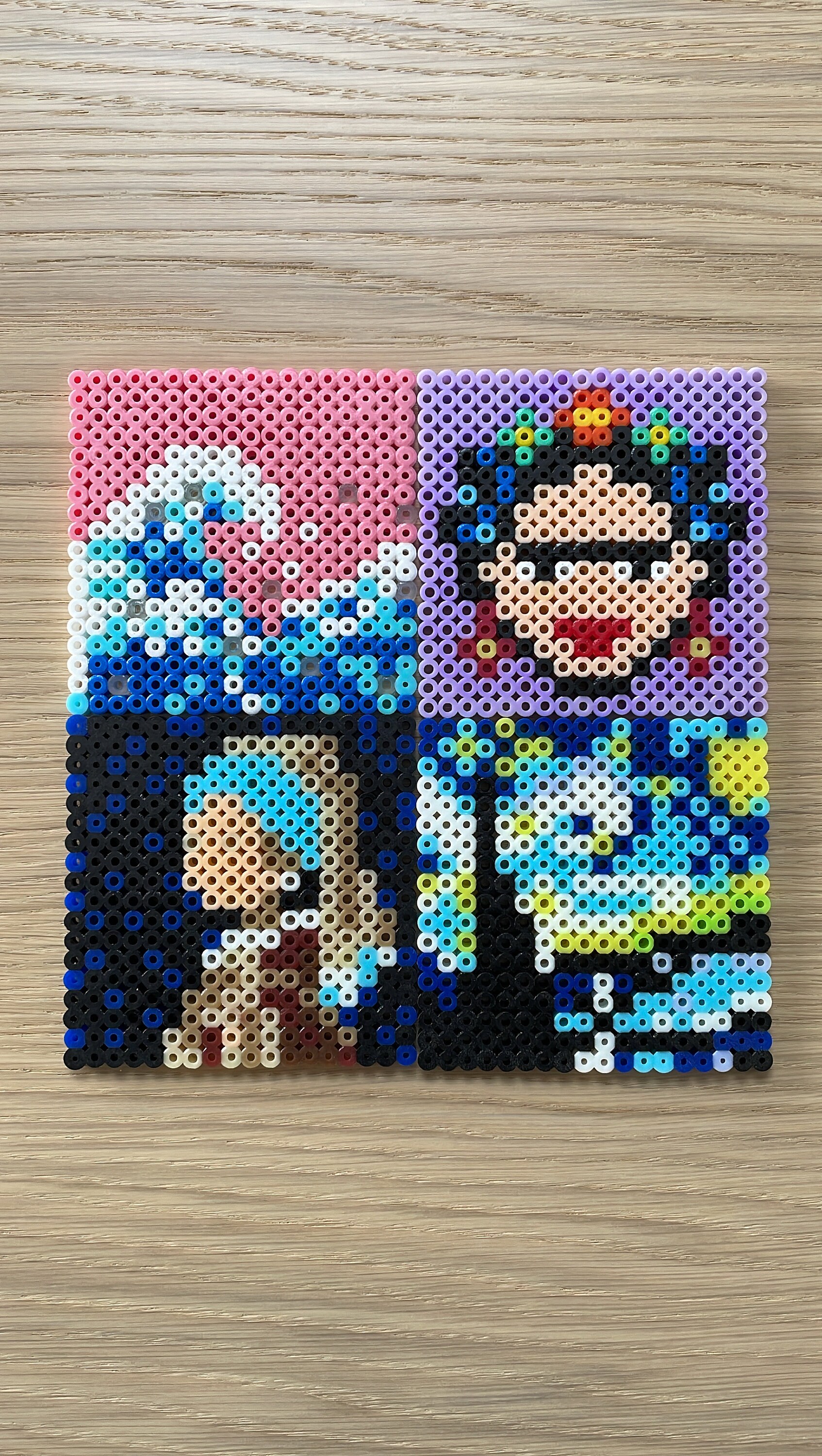 Handmade Perler Beads Cup Mat Coaster Set - Etsy