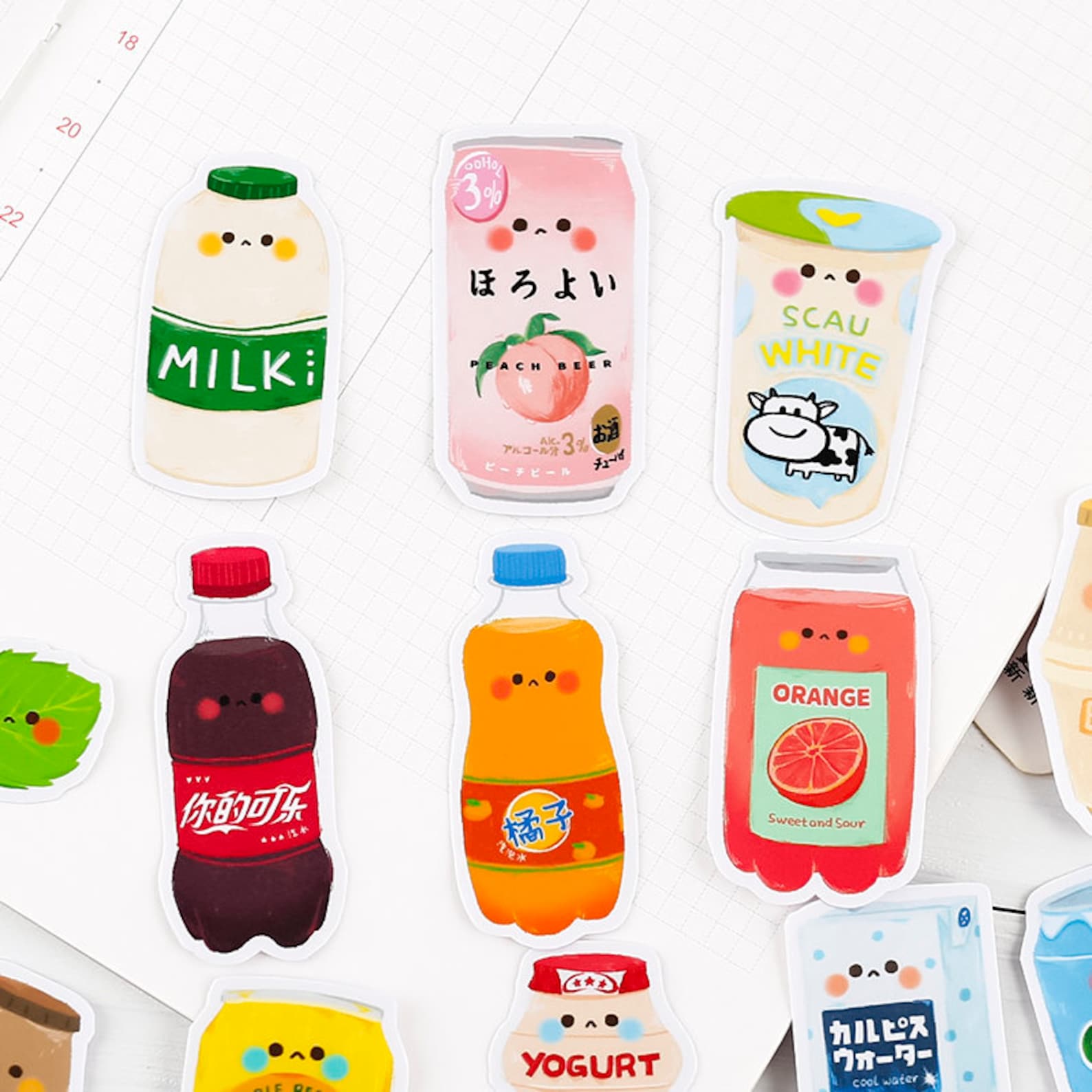 30 Stück Chibi Soft Drinks Sticker Pack Kawaii Getränke | Etsy
