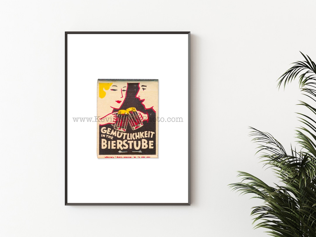 Vintage German Bar Photography Print - Bierstube, Gemütlichkeit ...