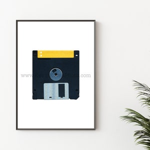 Vintage Floppy Disk Office Art - Set of 2 - Computer Prints - Unframed ...