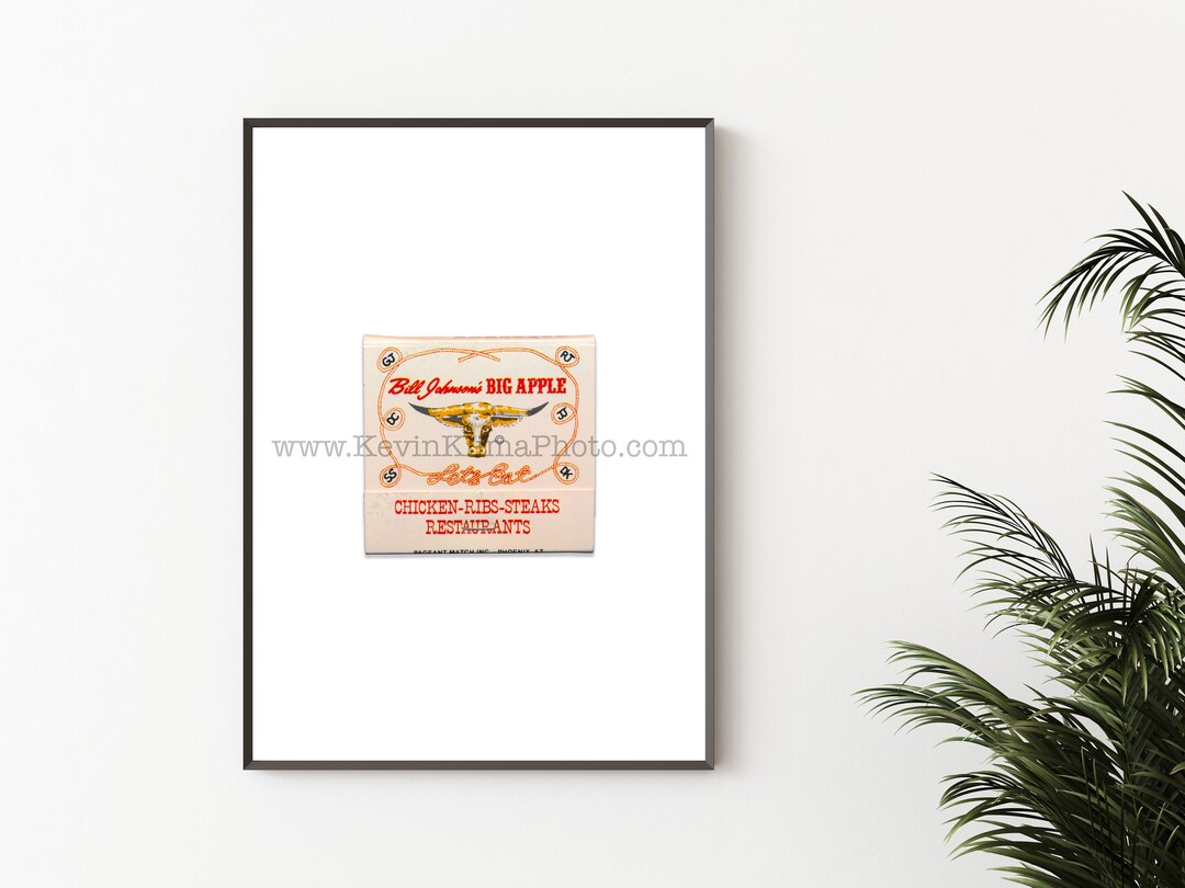 Bill Johnson's BIG APPLE, Phoenix, Arizona - Unframed Matchbook Print ...