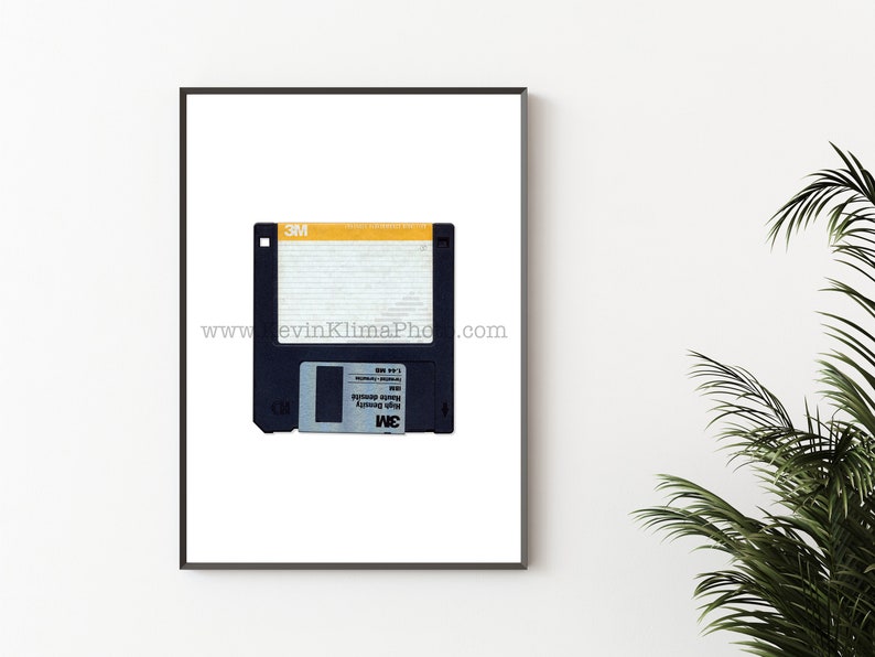 Vintage Floppy Disk Office Art - Set of 2 - Computer Prints - Unframed ...