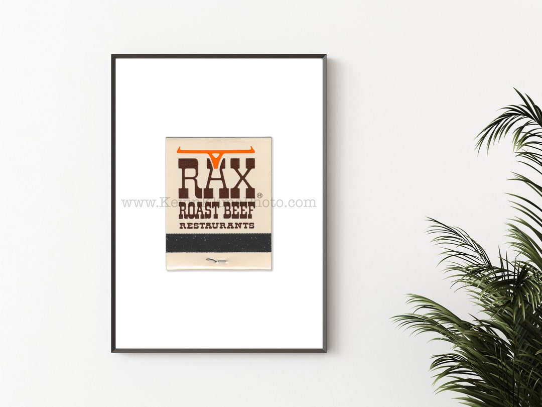 RAX Roast Beef Vintage Fast Food Restaurant Matchbook Print Vintage ...