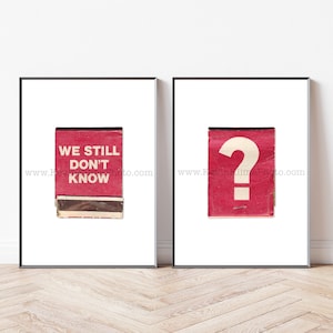 Vintage Question Mark Art Set of 2 Unframed Vintage Matchbook - Etsy