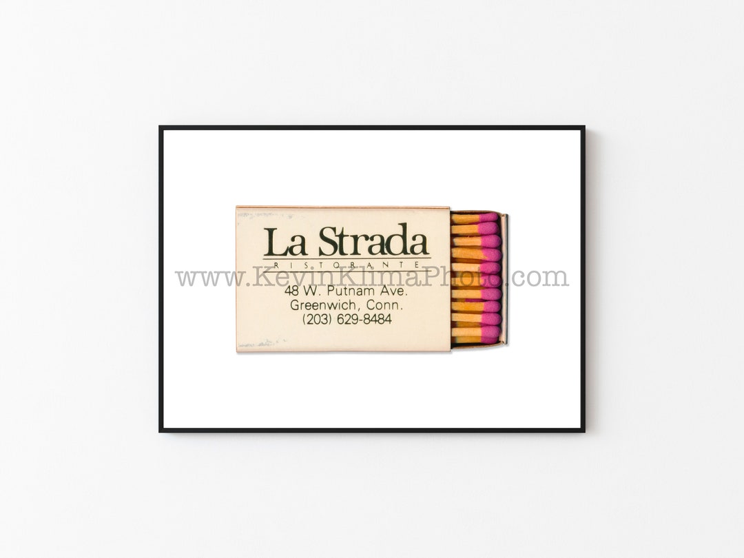 LA STRADA RISTORANTE, Greenwich, Connecticut - Vintage Matchbook Art ...