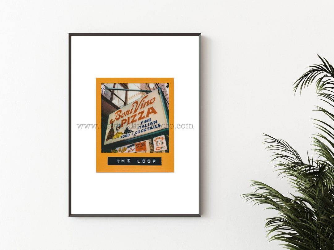 BONI VINO PIZZA, Chicago Photography Print - Unframed Wall Art ...