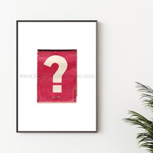 Vintage Question Mark Art, Set of 2 Unframed Vintage Matchbook Prints ...