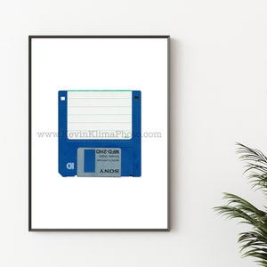 Vintage Floppy Disk Office Art - Set of 2 - Computer Prints - Unframed ...