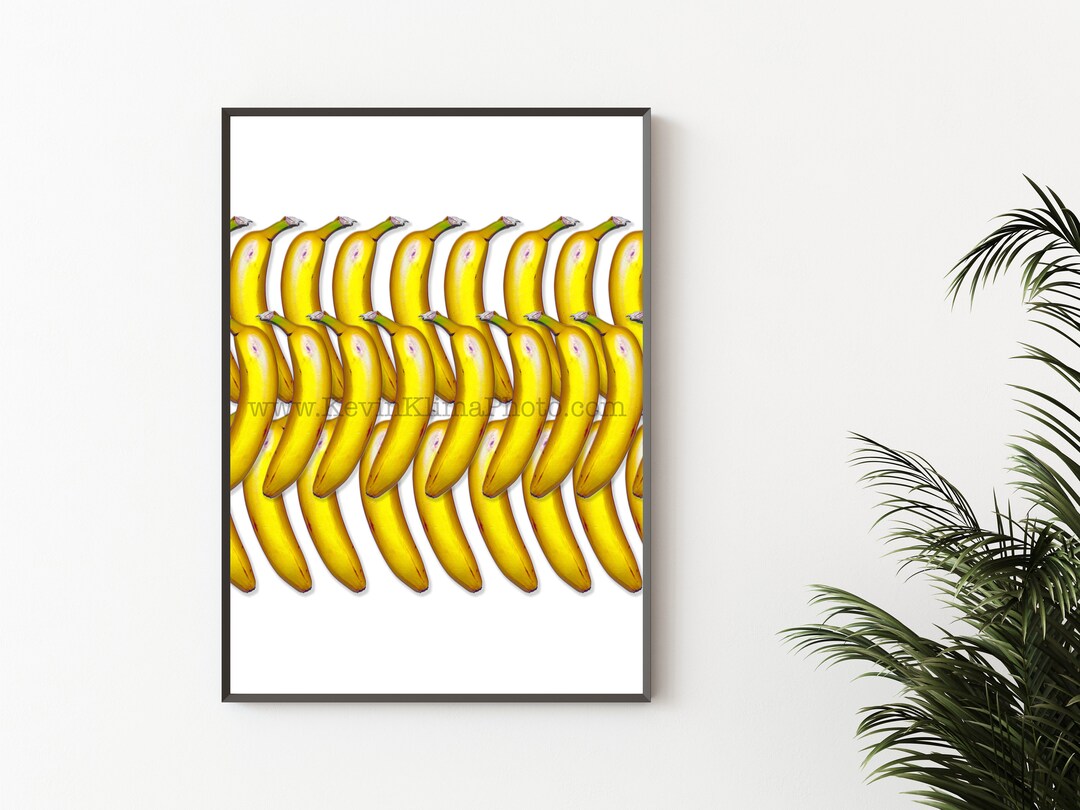 BANANAS Wall Art Print - Unframed Kitchen Art Print - Digital Collage ...