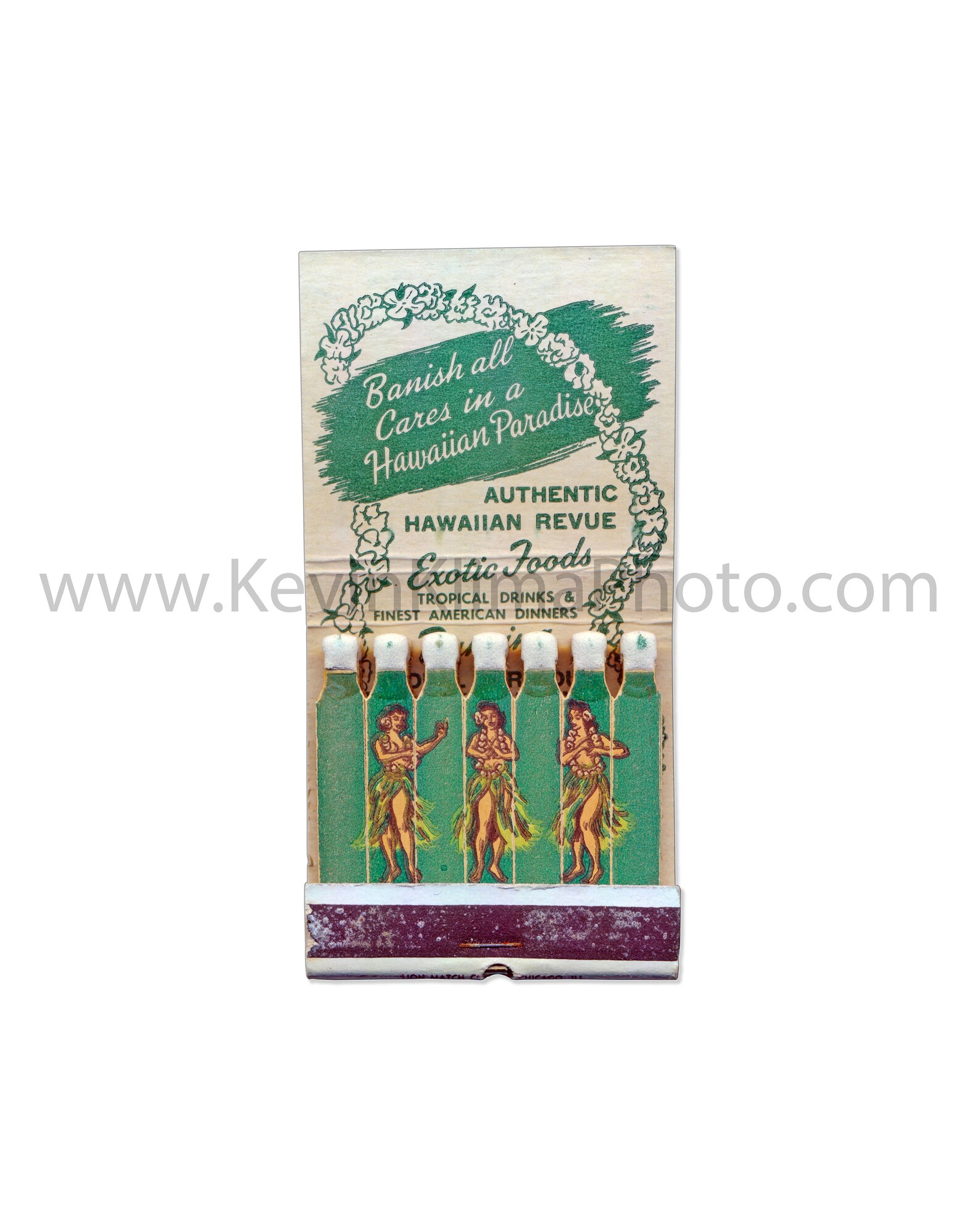 Hawaiian Paradise Vintage Tiki Bar Polynesian Matchbook | Etsy