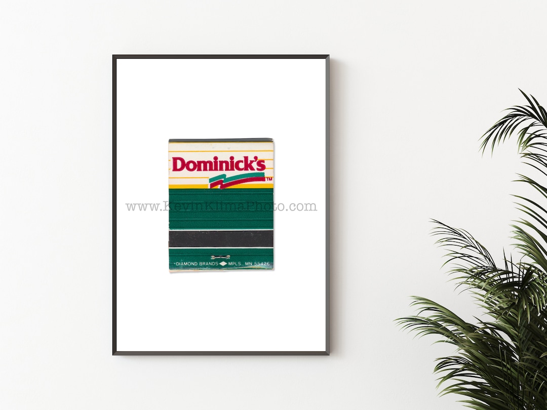 DOMINICK'S Grocery Store Photography Print - Vintage Matchbook Print ...