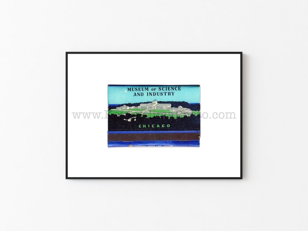 Museum of Science and Industry, Chicago Print - Vintage Matchbook Print ...