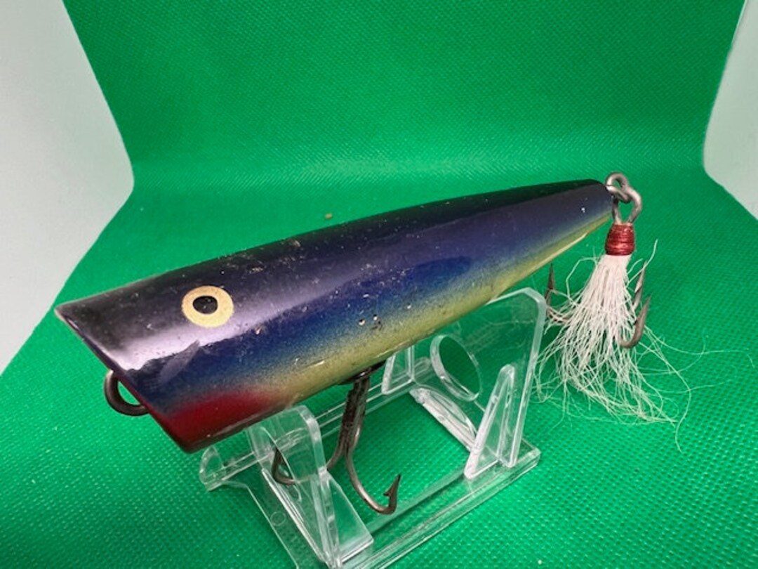 Creek Chub Snook Plunker; Purple Eel Finish. Wood Lure, Painted Eye ...