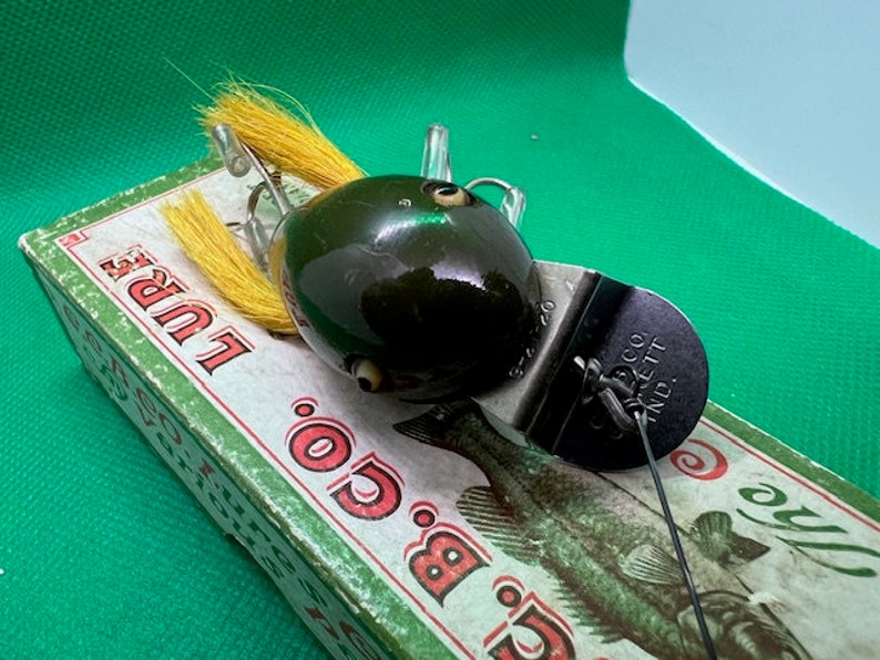 Vintage Creek Chub Baby Ding Bat Golden Shiner Color. Wood Lure, GE ...