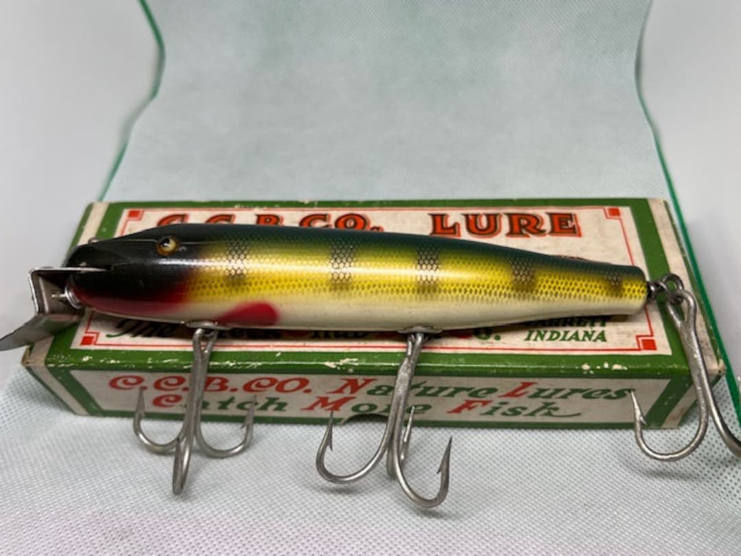 Vintage Creek Chub Husky Pikie, Perch Finish. Wood, GE, Correct Box. - Etsy