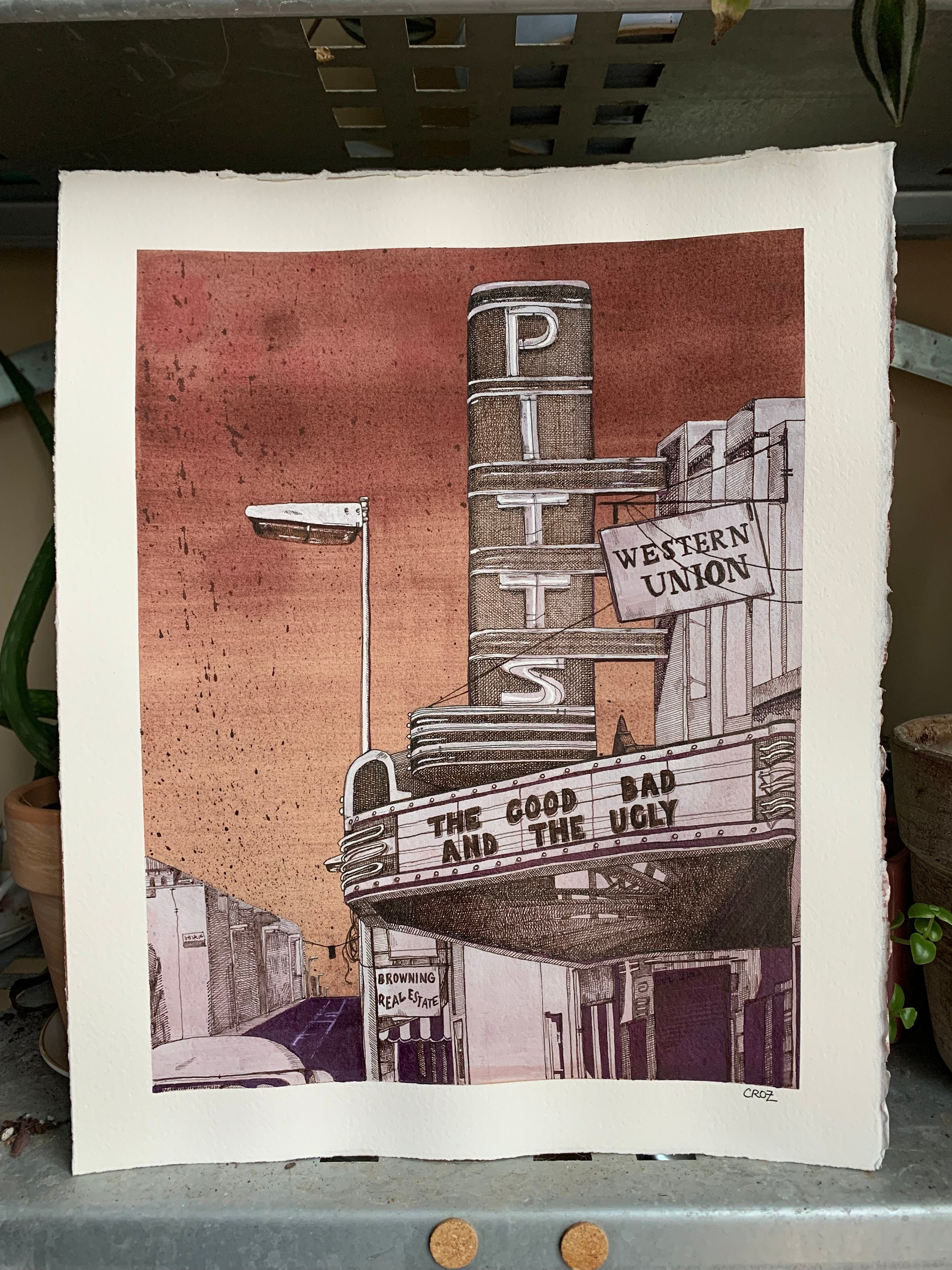 Historic Pitts Theatre Art Print, Architecture Art, Original Artwork ...