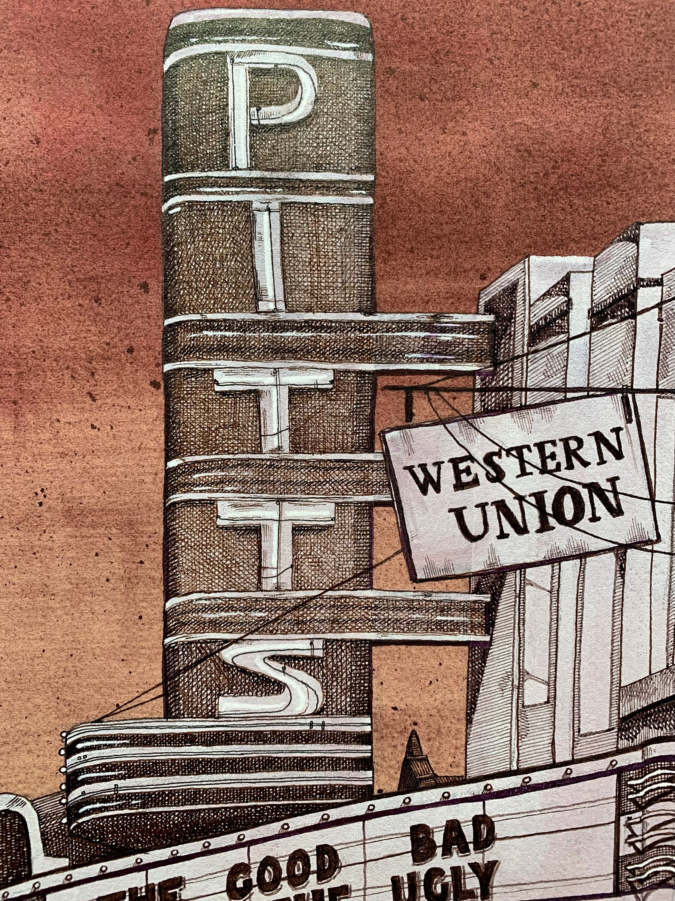 Historic Pitts Theatre Art Print, Architecture Art, Original Artwork ...