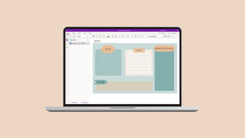 Onenote SIMPLE & QUICK Template for Staying Organized - Etsy