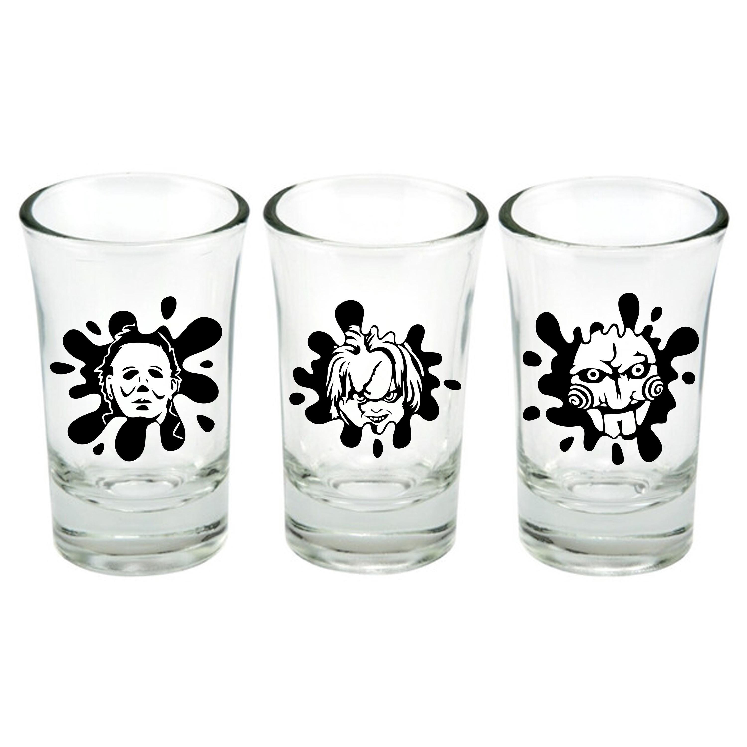 HORROR Theme Shot Glasses - Etsy