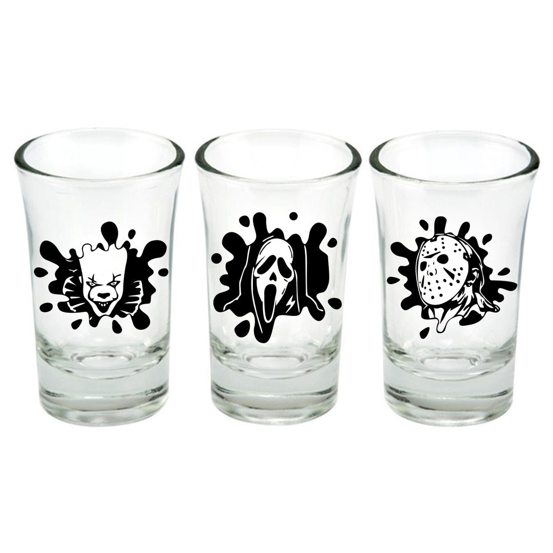 HORROR Theme Shot Glasses - Etsy