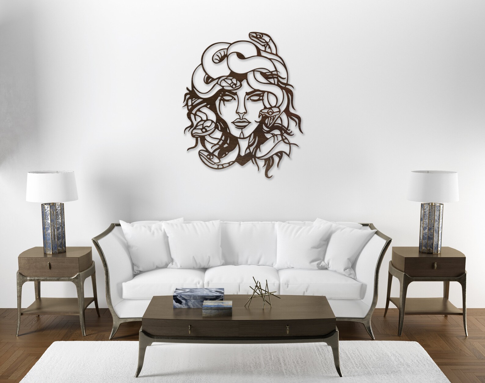 Medusa Decor, Large Wall Art Medusa, Medusa Head Piece, Medusa Wall Art ...