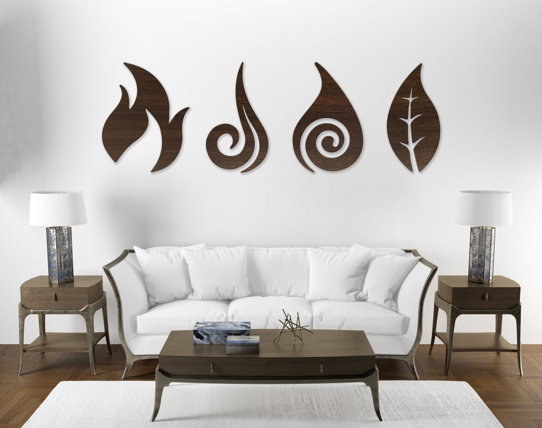 Four Elements Wall Art, Four Elements Wall Decor, 4 Elements Decor, 4 ...