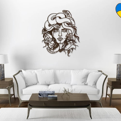 Medusa Decor Large Wall Art Medusa Medusa Head Piece Medusa - Etsy