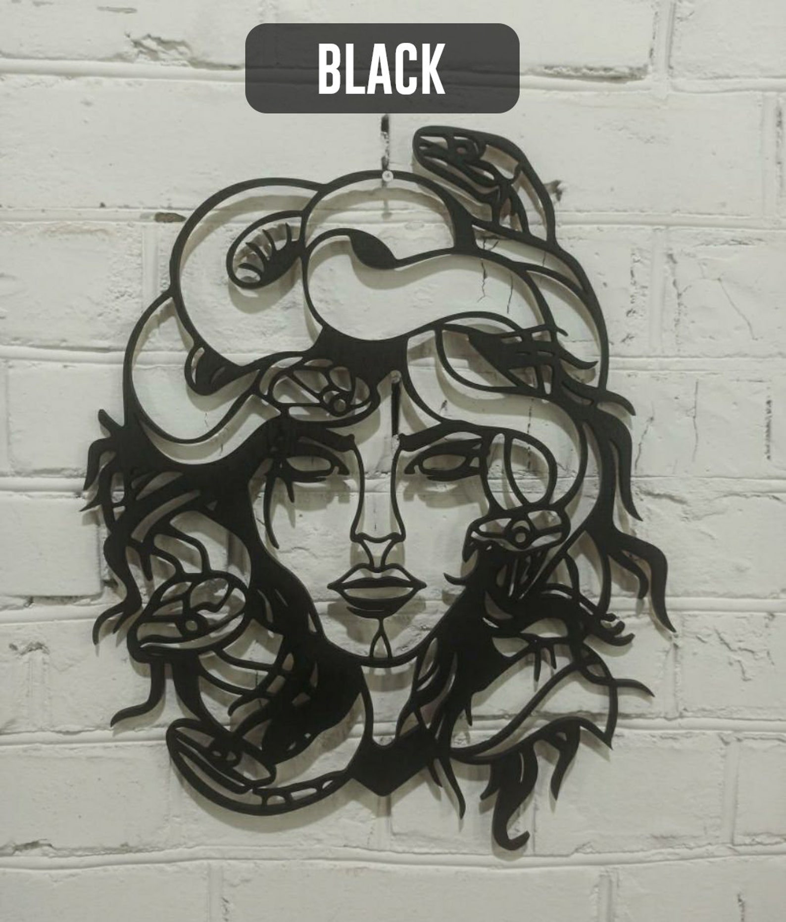 Medusa Decor, Large Wall Art Medusa, Medusa Head Piece, Medusa Wall Art ...