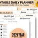 2021 Editable Planner Printable, 2021 Daily Planner, Monthly Planner ...