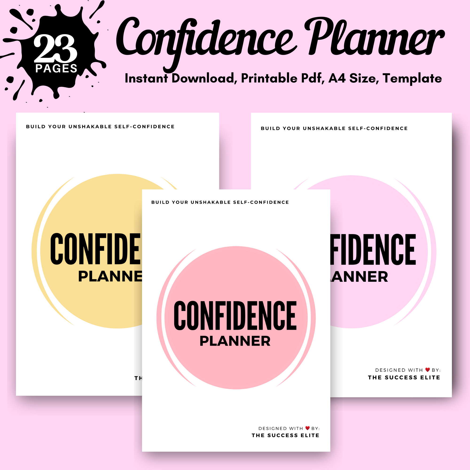Build Your Unshakable Confidence, Editable Confidence Planner ...